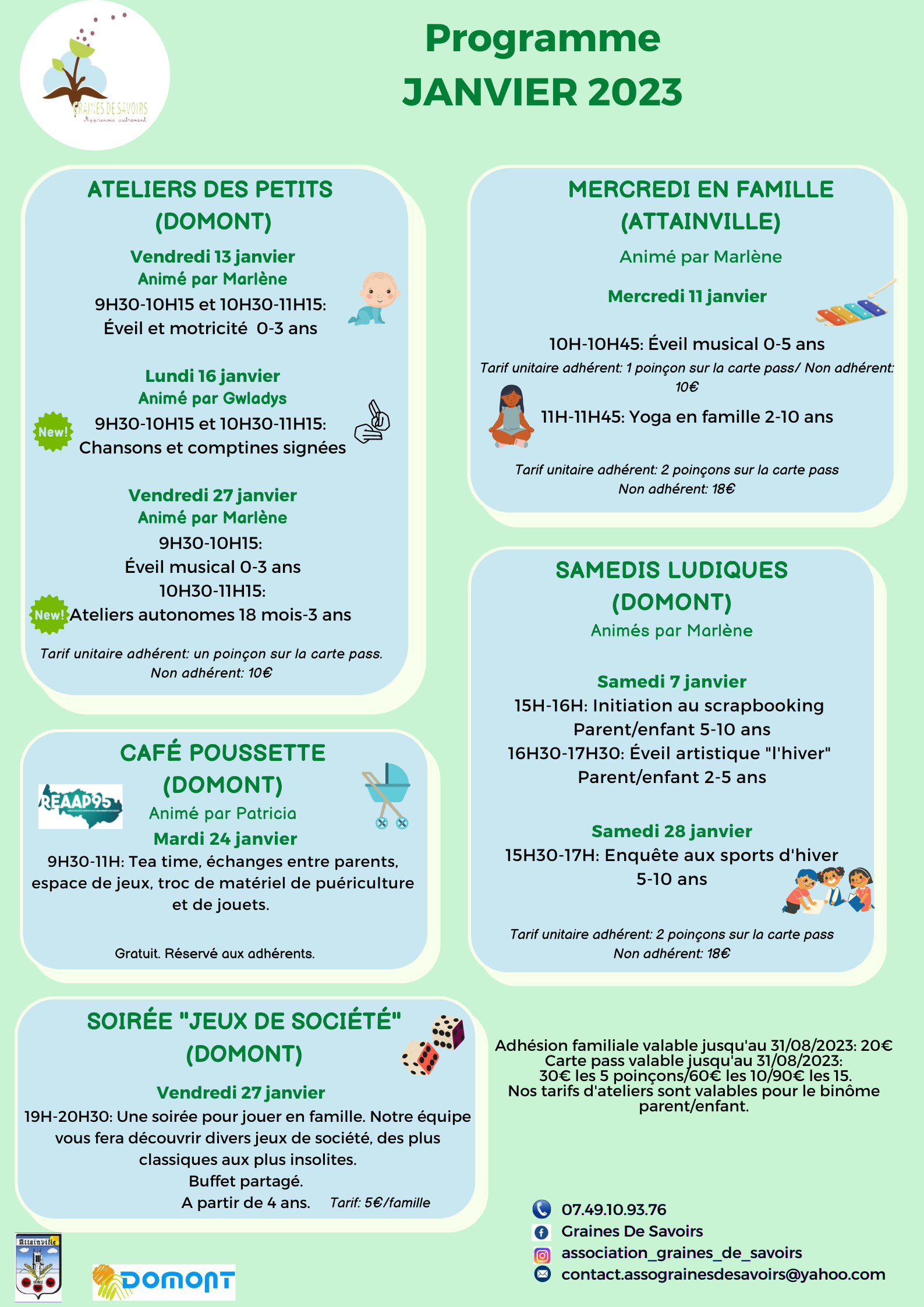 Programme janvier/ février – Graines de Savoirs