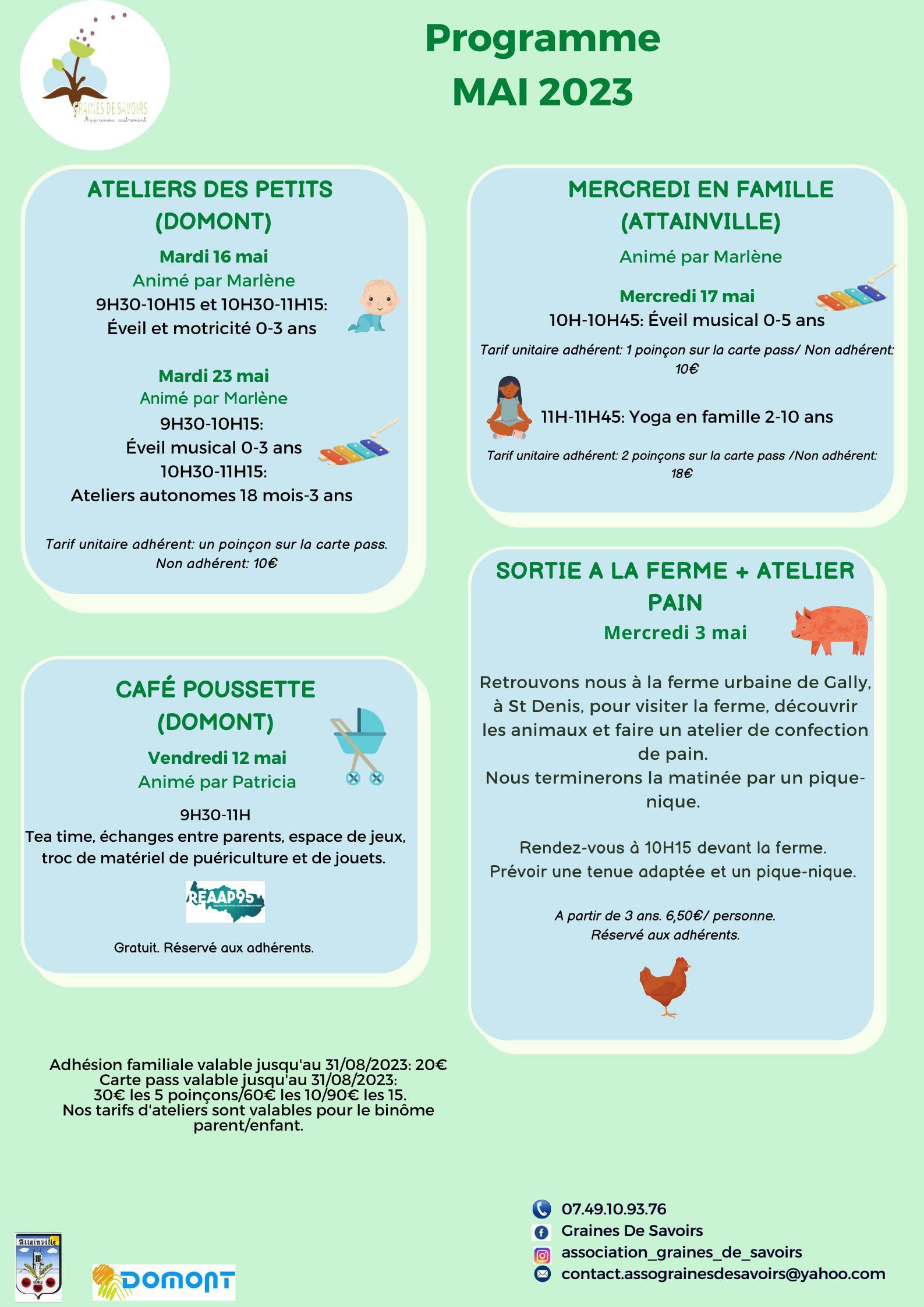 Programme mai/juin – Graines de Savoirs